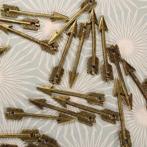 Arrow 29mm Antique Bronze Tone Double Sided Love Charms - 0962 - Etsy