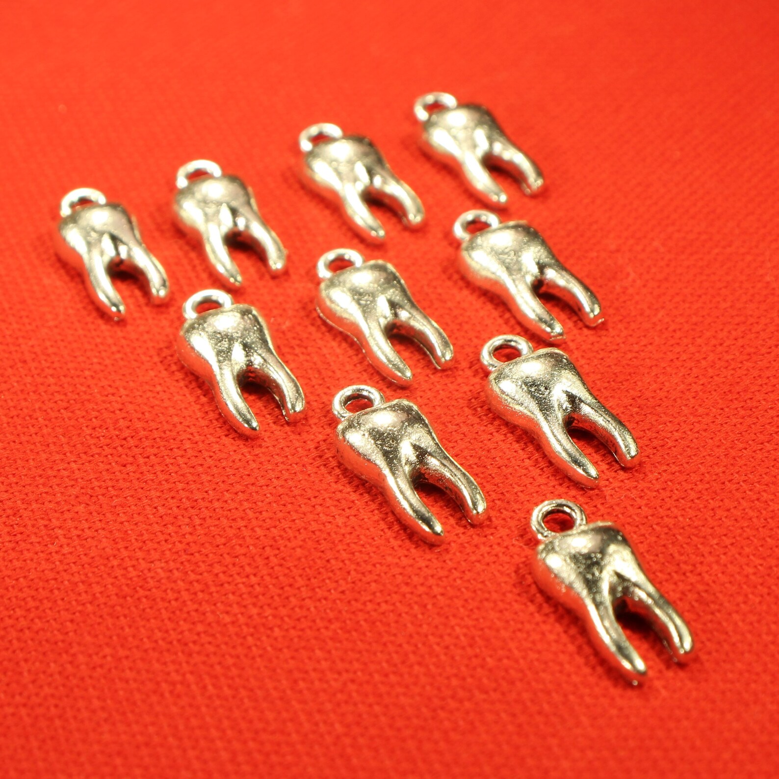 Tooth 20mm Antique Silver Tone Single Sided 2D Dental Charms - 0282 - Etsy