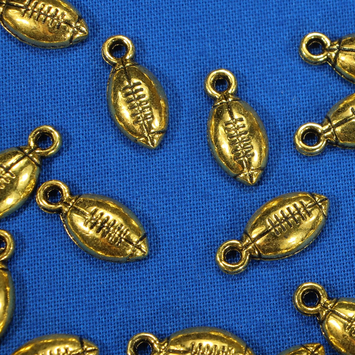 Football 15mm Antique Gold Tone Single Sided 2D Sports Charms - 0857 - Etsy