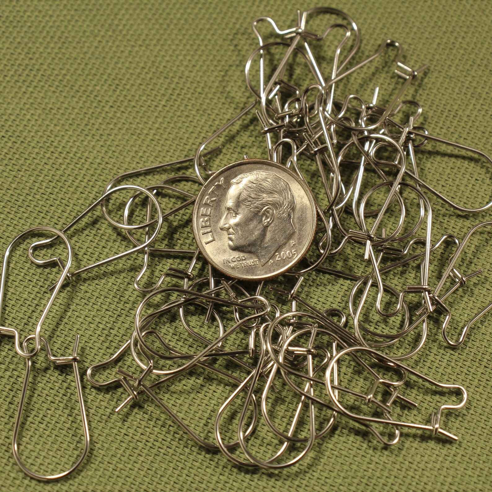 Kidney Ear Wire Hooks 20mm Silver Tone 304 Stainless Steel 21 Gauge ...