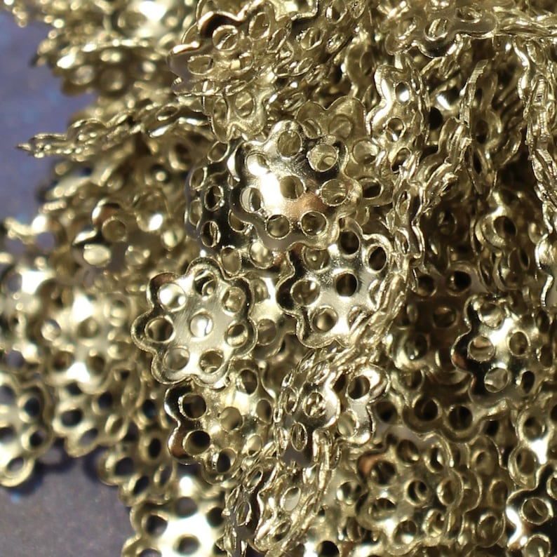 Honeycomb Design 6mm Metal Alloy Silver Tone Single Sided Bead - Etsy