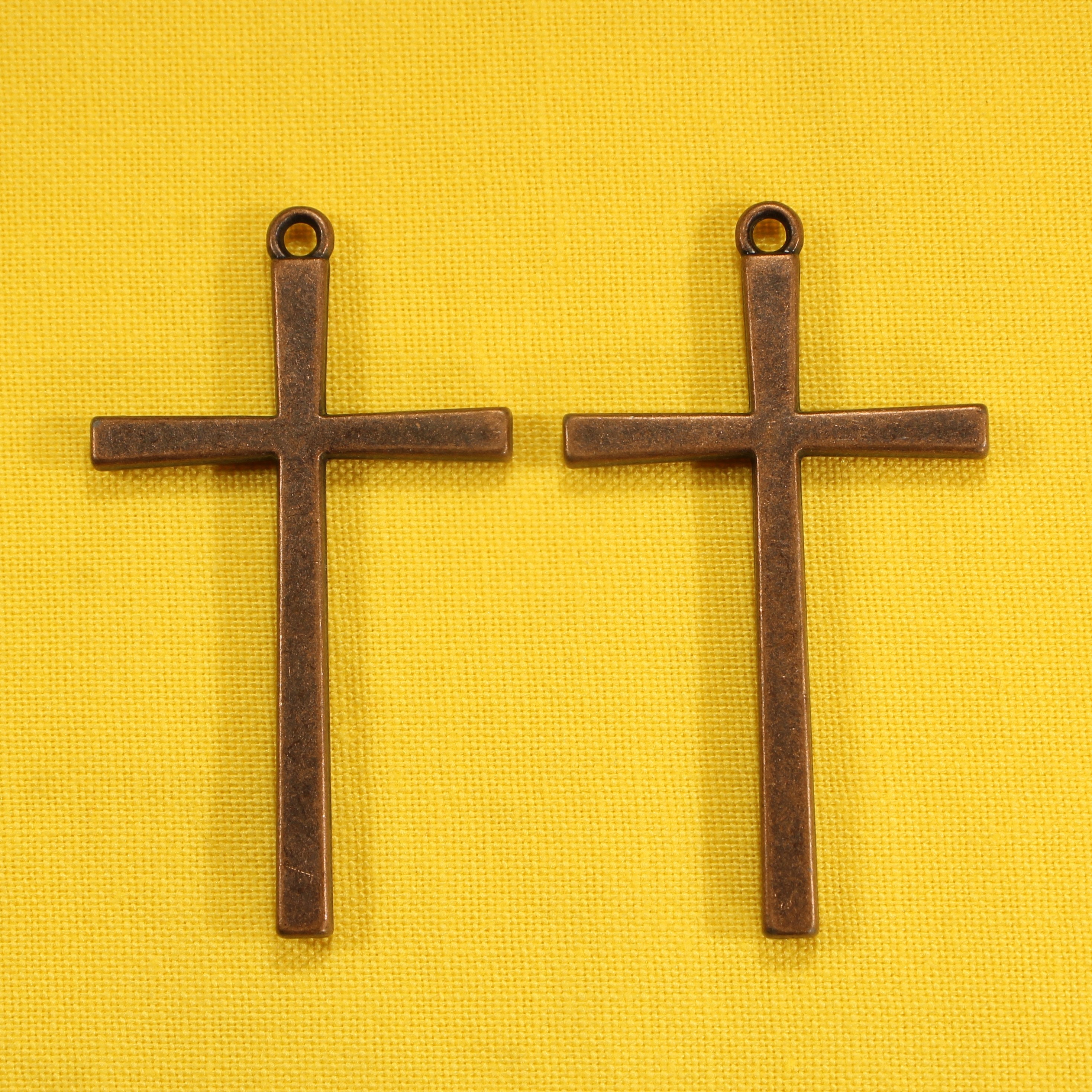 Cross 42mm Antique Copper Tone Double Sided Religious Charms | Etsy