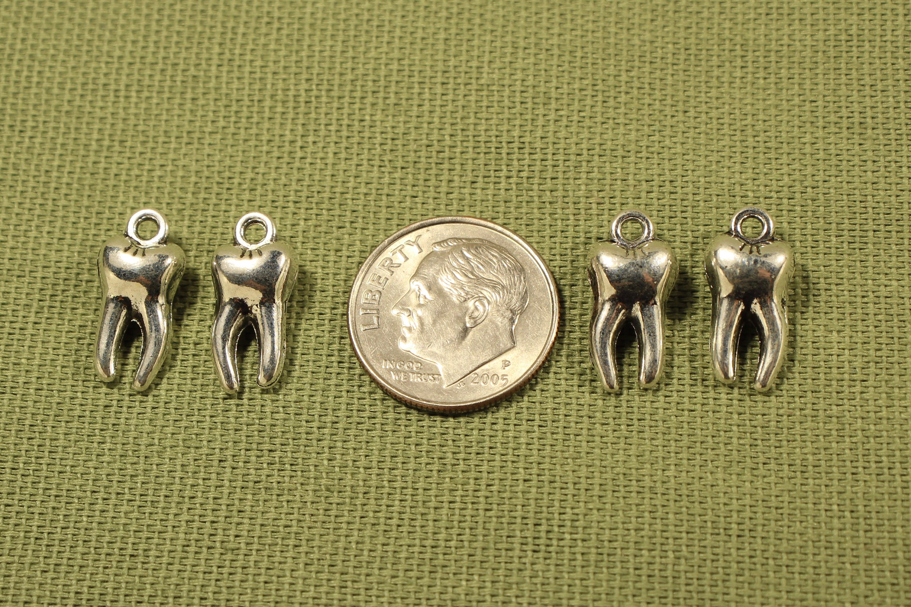3D Molar Tooth 15mm Antique Silver Tone Dental Charms 0220 | Etsy