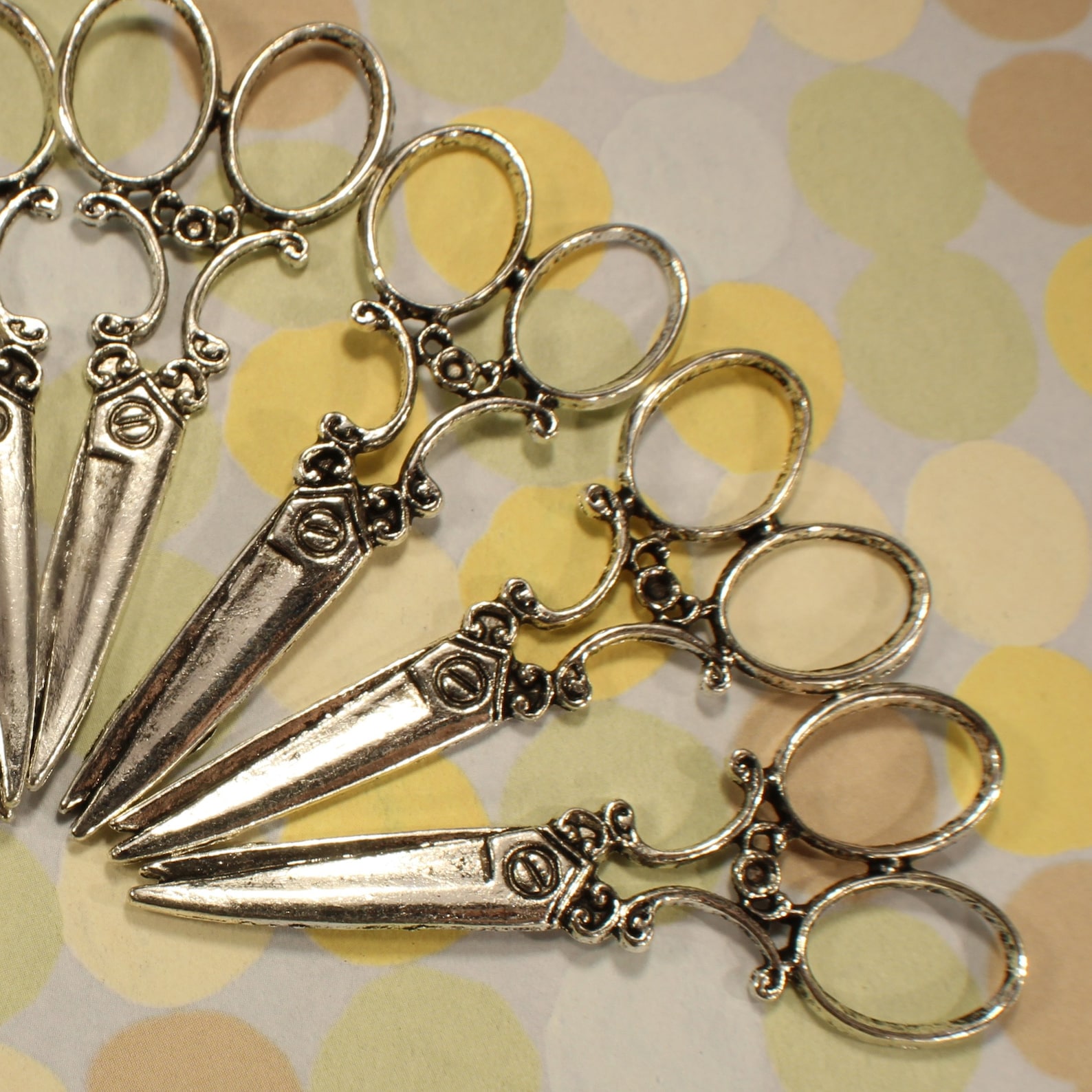 Scissors 60mm Antique Silver Tone Single Sided Rhinestone - Etsy