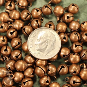 Jingle Bells 6mm Antique Copper Tone Small 3D Holiday Charms - 0750 - Etsy