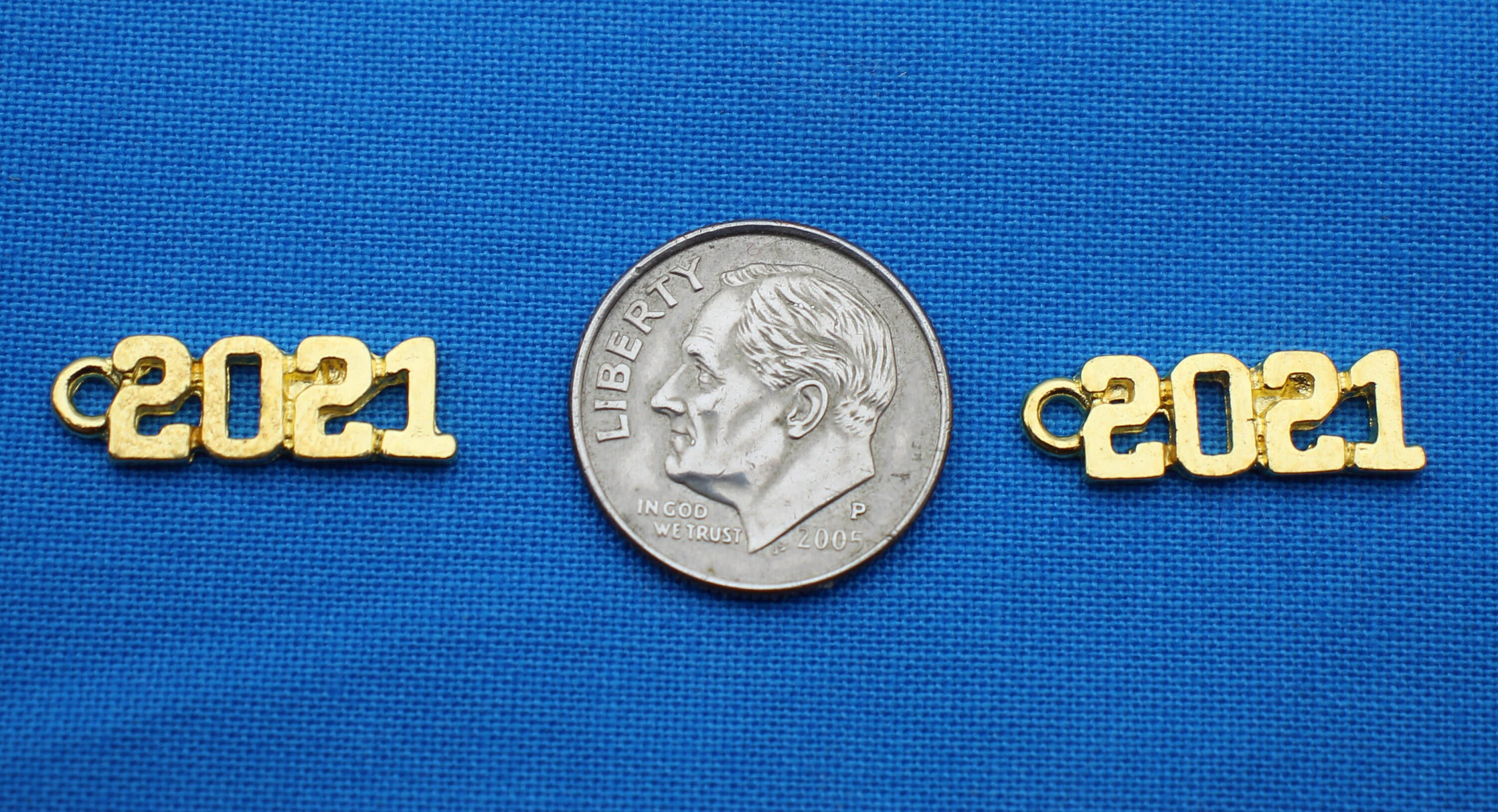 2021 Year 19mm Gold Plated Single Sided Date Charms 0528 - Etsy