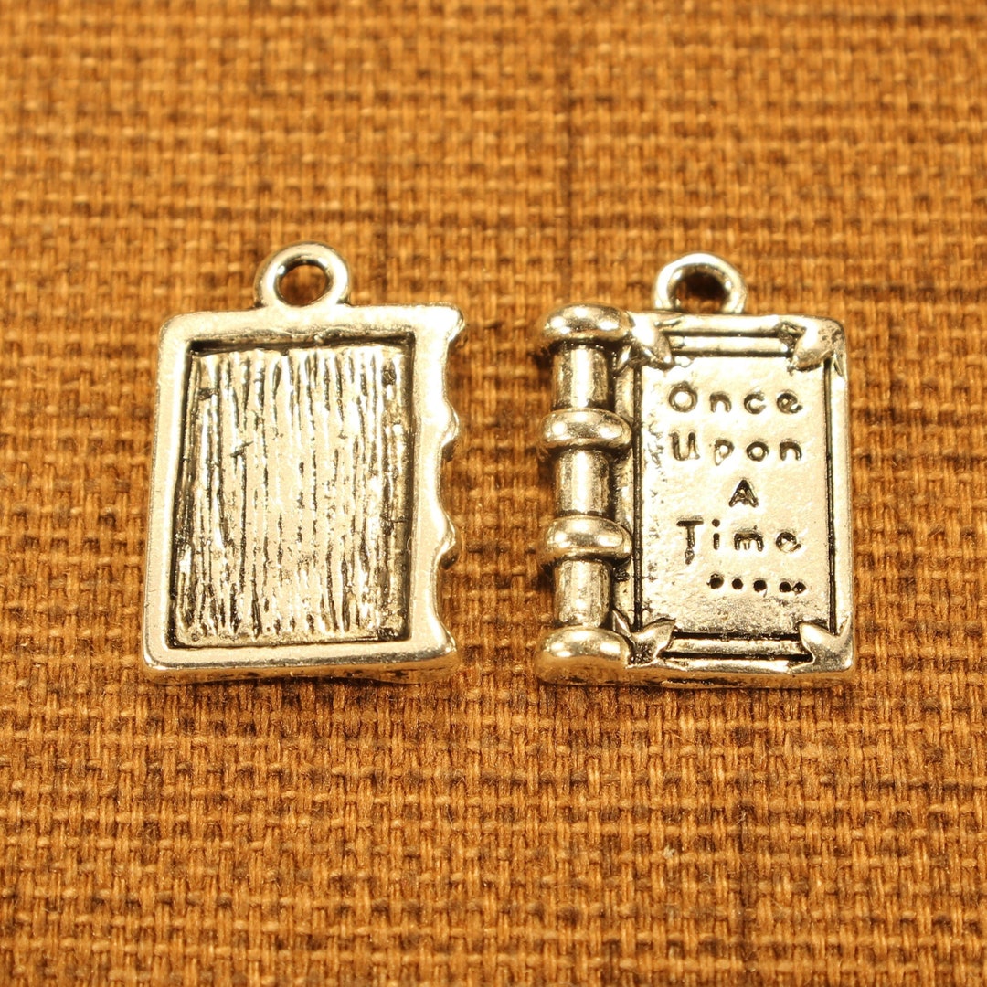Story Book 17mm "once Upon A Time" Antique Silver Tone 2D Fairy Tale ...