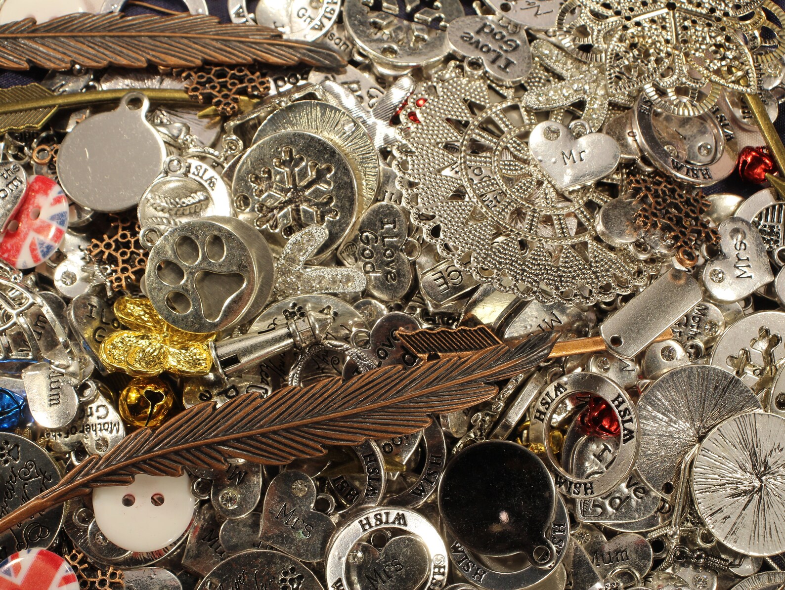 Random Assortment of Blemished Charms and Findings 2 Ounce - Etsy