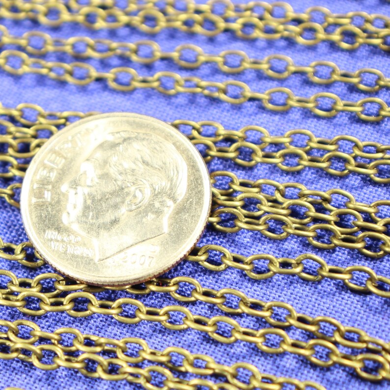24" Antique Bronze Tone Cable Link Style With 12mm Lobster Clasp ...
