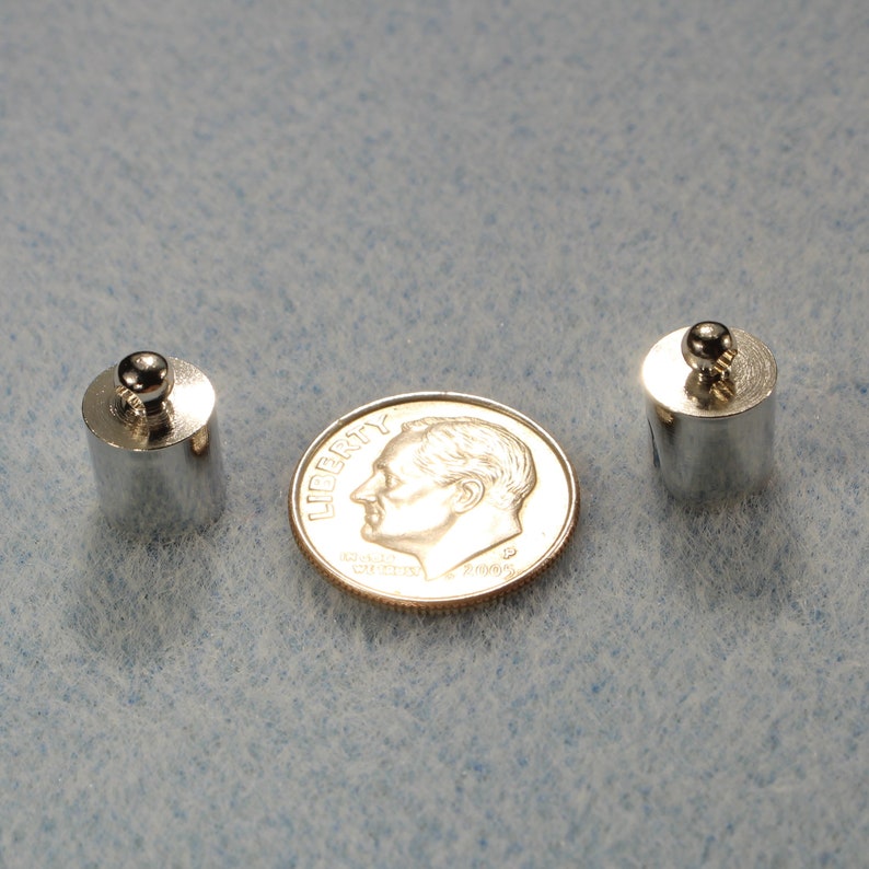 Cord End Caps 12mm X 8mm Cylinder Style Silver Tone Over - Etsy