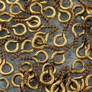 Screw Bail 8mm Antique Bronze Tone Metal Alloy Jewelry Findings - 1003 ...