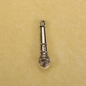 Microphone 27mm Antique Silver Tone 3D Music Charms - 0786 - Etsy