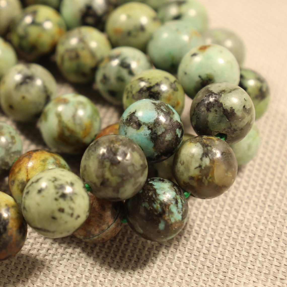 8mm African Turquoise Jasper Round Polished Natural Gemstone Jewelry ...