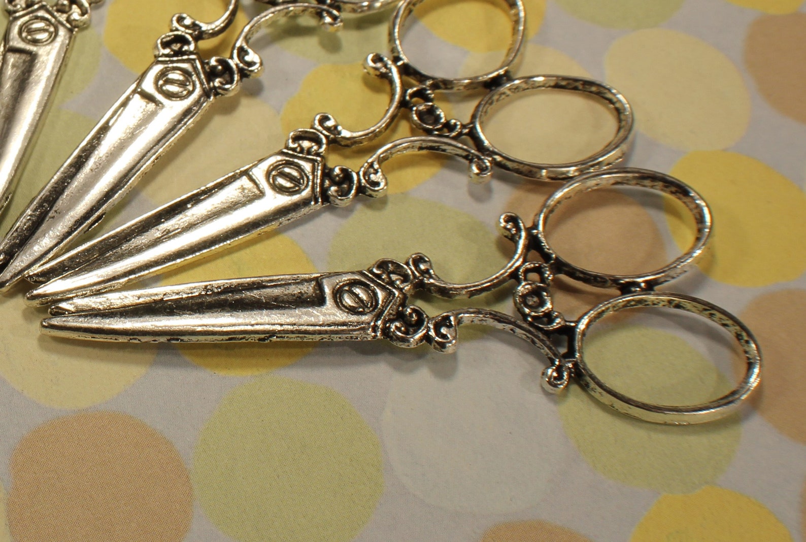 Scissors 60mm Antique Silver Tone Single Sided Rhinestone - Etsy