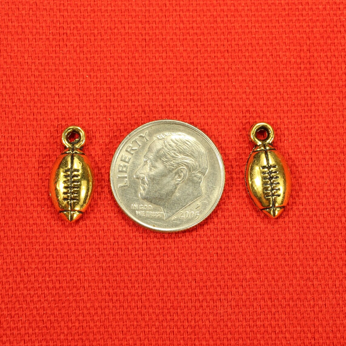 Football 15mm Antique Gold Tone Single Sided 2D Sports Charms - 0857 - Etsy