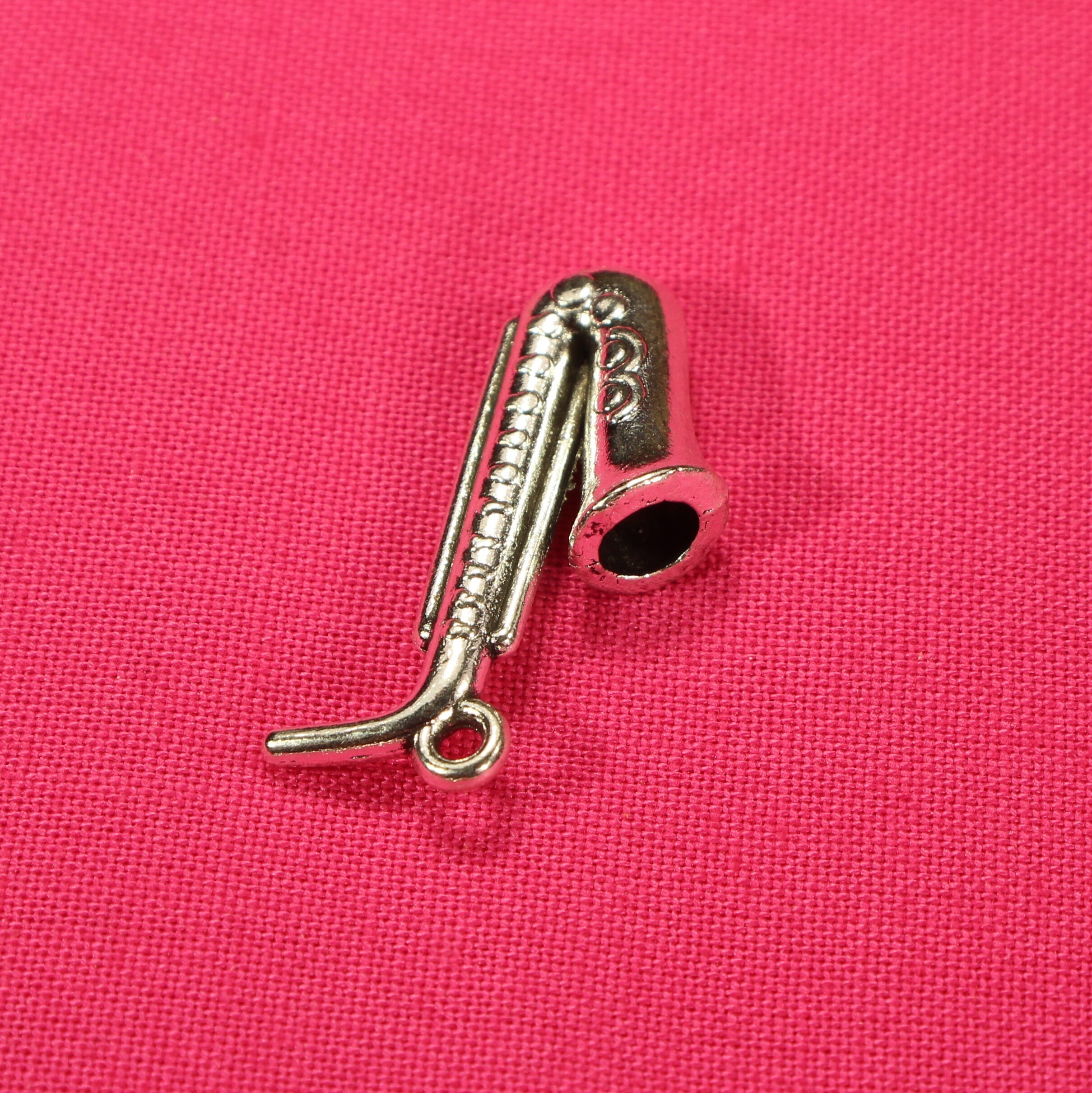 Saxophone 26mm Antique Silver Tone 3D Music Charms - 0588 - Etsy