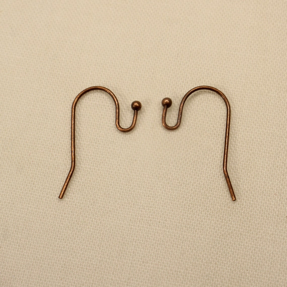 Ear Wire Hook with Accent Ball 21mm Antique Copper Tone Iron | Etsy