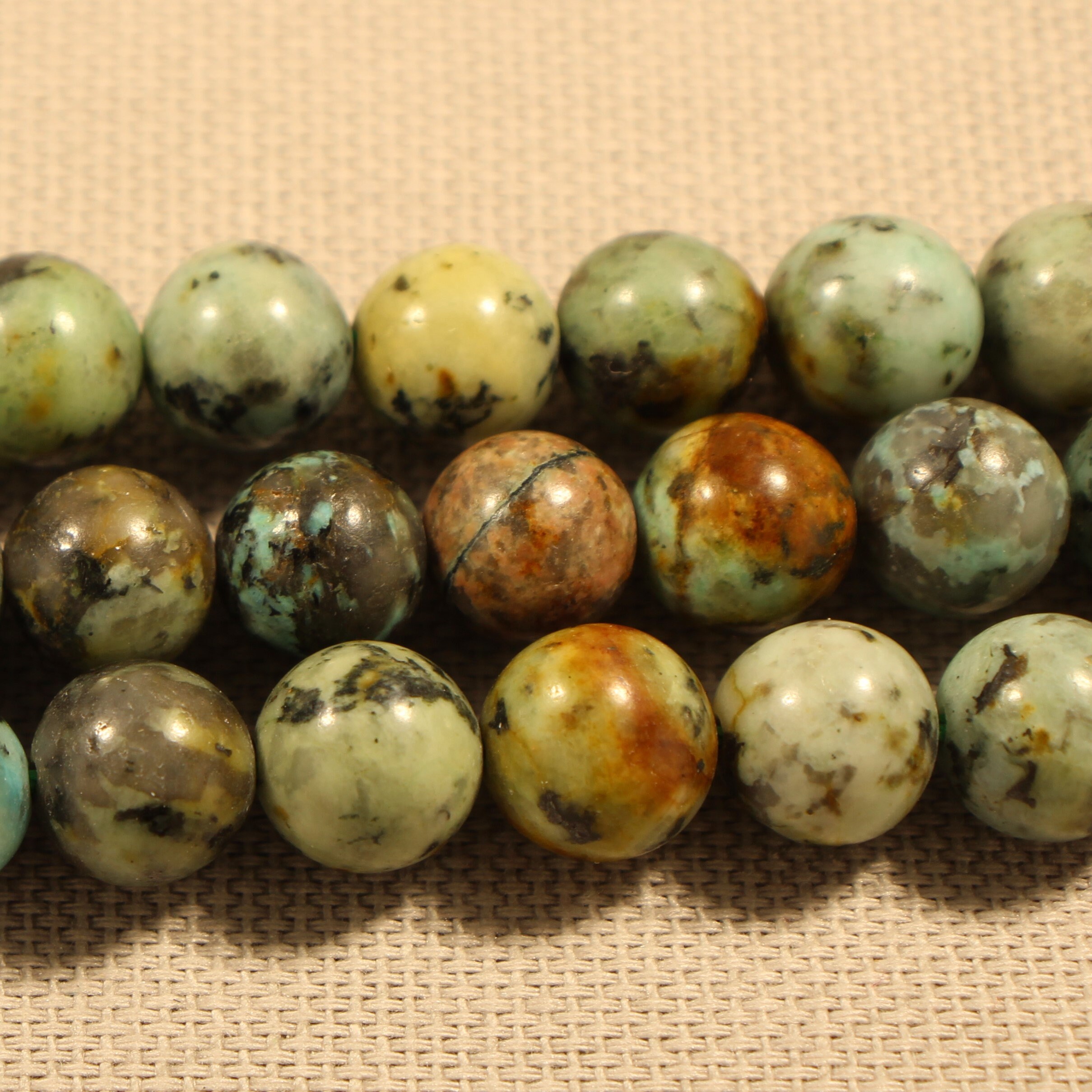 8mm African Turquoise Jasper Round Polished Natural Gemstone Jewelry ...