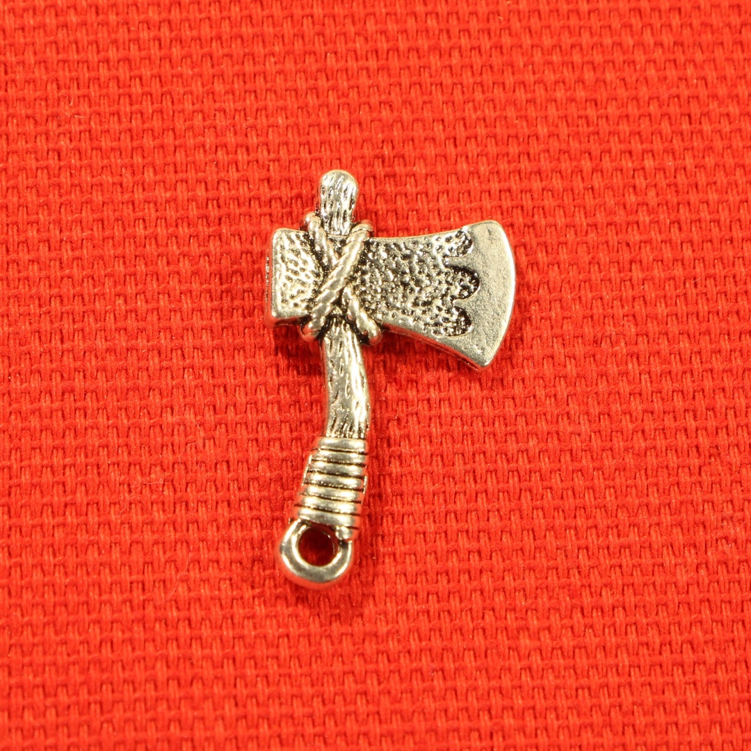 Hatchet Tomahawk 22mm Antique Silver Tone 3D Tool Charms - 0274 - Etsy