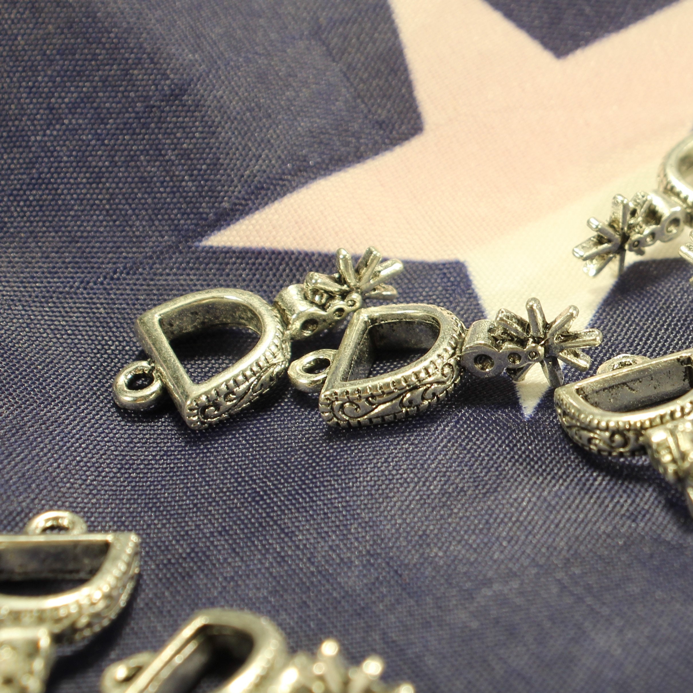 Boot Spurs 23mm Antique Silver Tone Ornate 3D Western Charms | Etsy