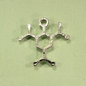 TNT Molecule 28mm Antique Silver Tone Single Sided Science Charms ...