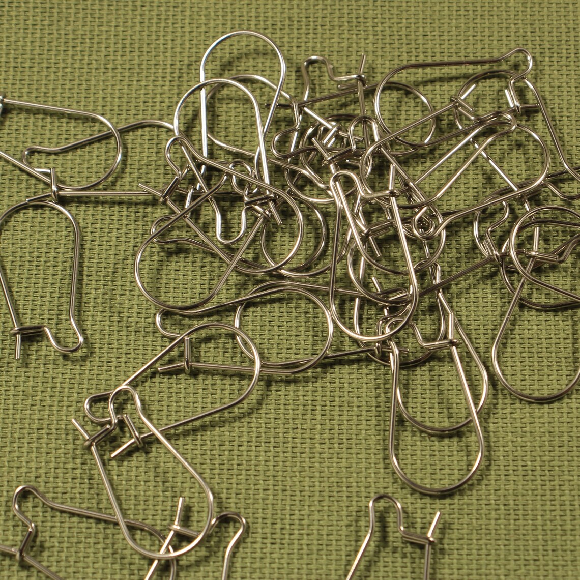 Kidney Ear Wire Hooks 20mm Silver Tone 304 Stainless Steel 21 Gauge ...