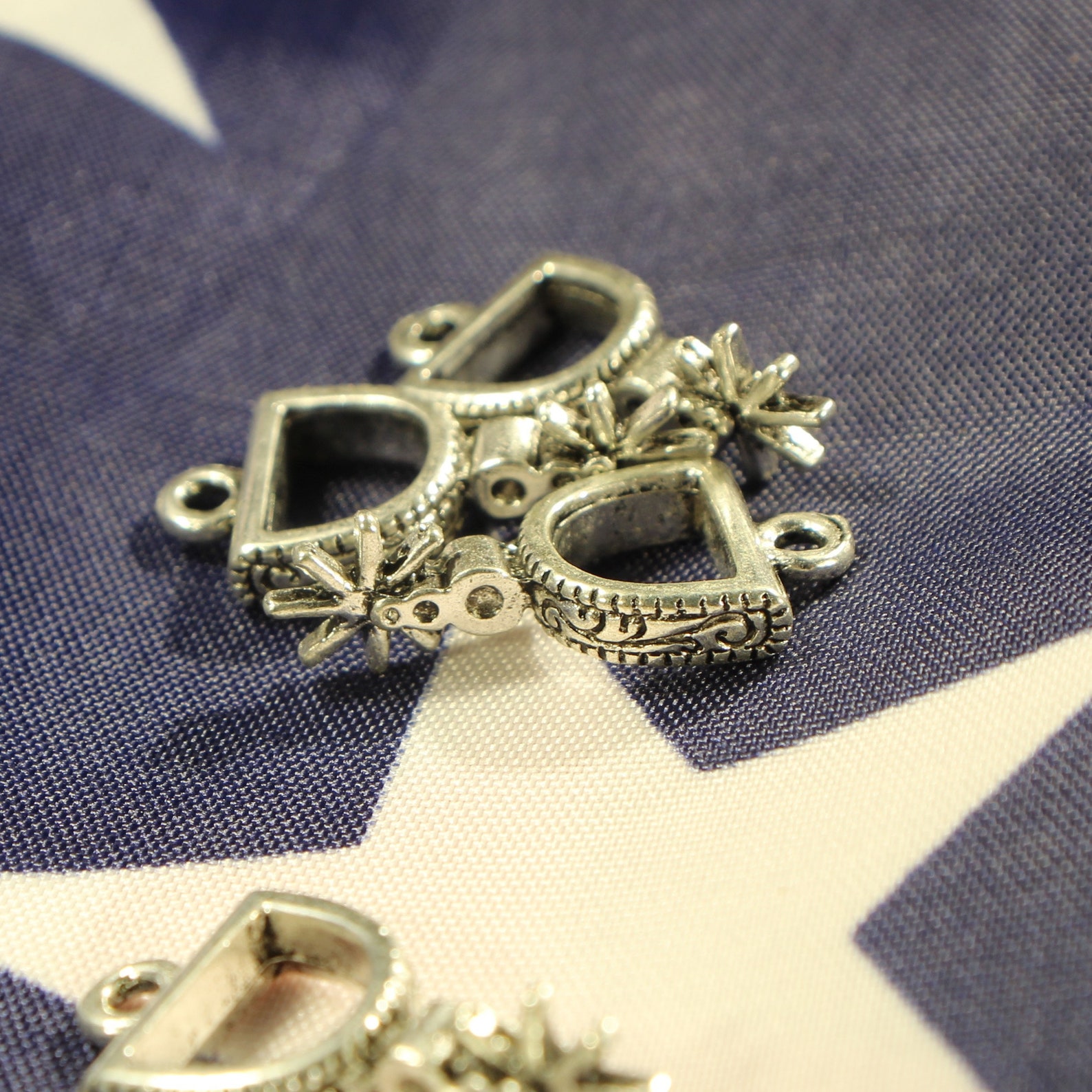 Boot Spurs 23mm Antique Silver Tone Ornate 3D Western Charms | Etsy