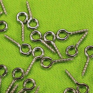 Screw Bail 10mm Silver Tone 304 Stainless Steel Jewelry Findings - 1015 ...