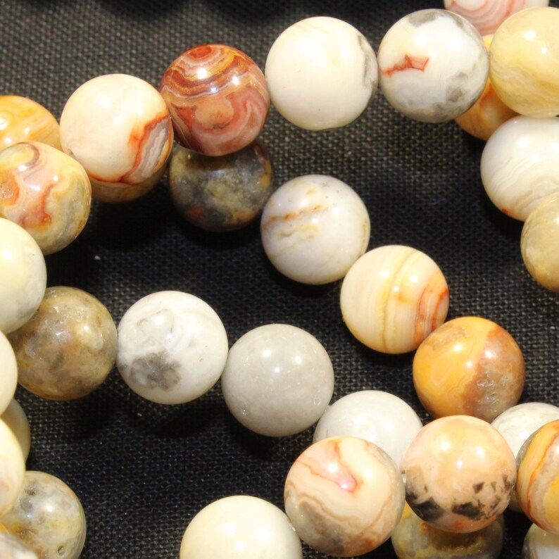 8mm Crazy Lace Agate Round Polished Natural Gemstone Jewelry - Etsy