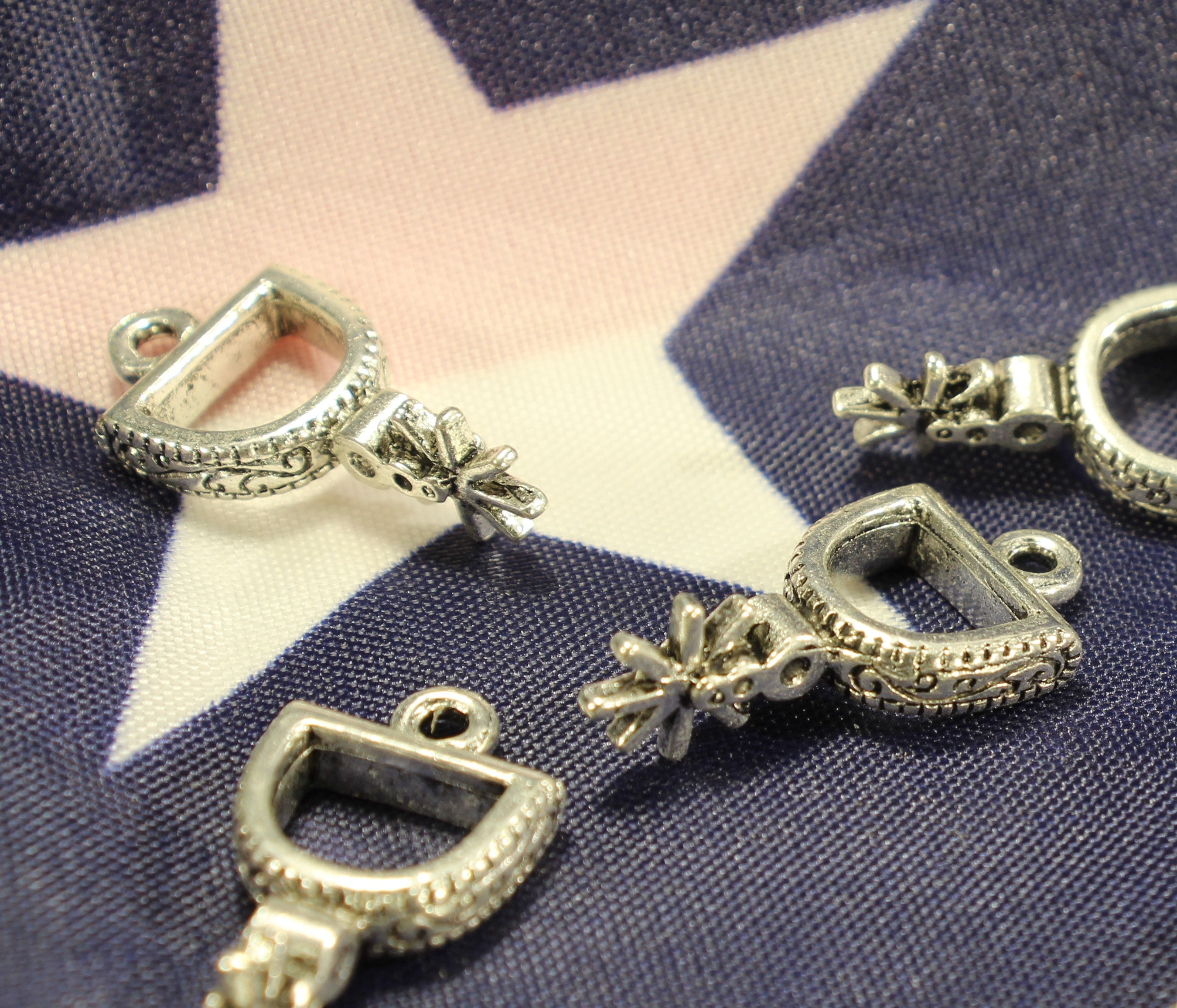 Boot Spurs 23mm Antique Silver Tone Ornate 3D Western Charms | Etsy