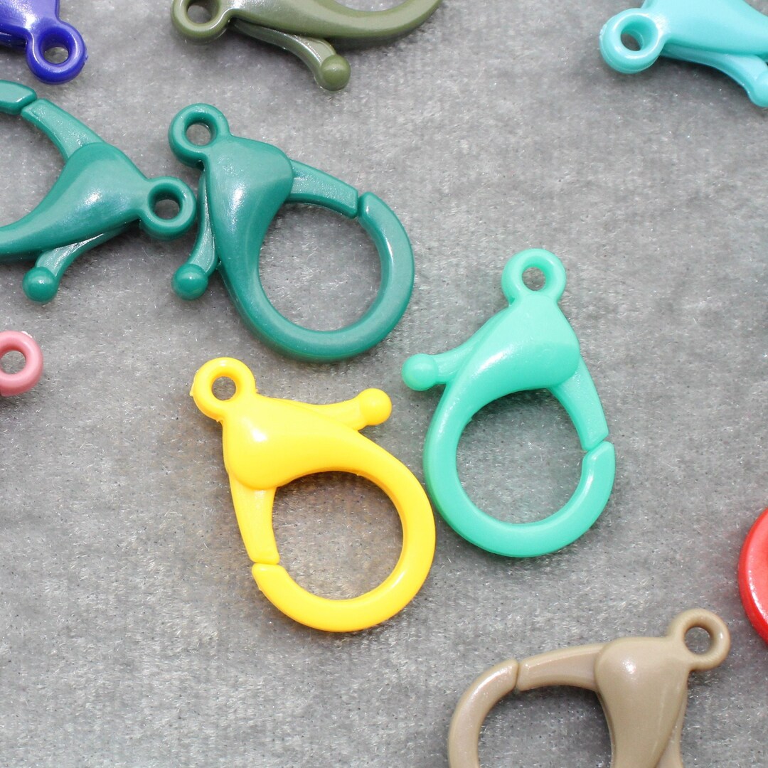 25mm Plastic Lobster Clasp Assorted Color Findings - 1587 - Etsy