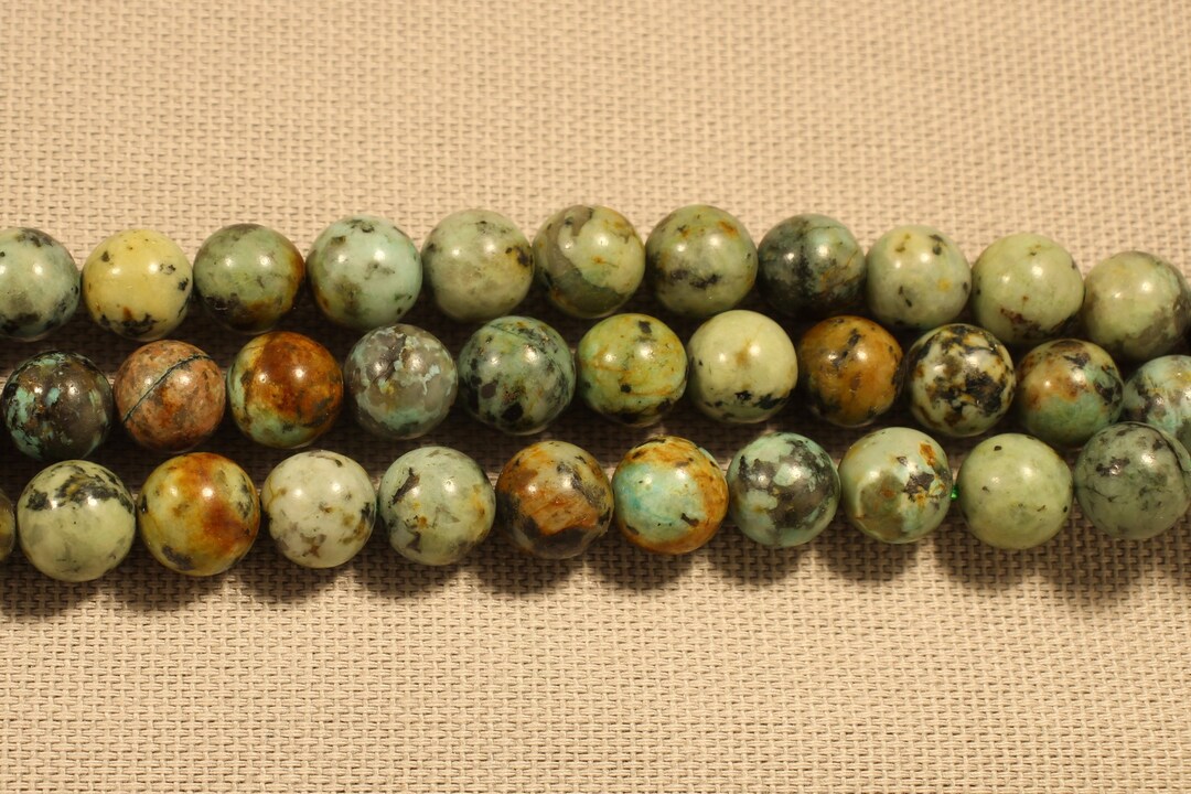 8mm African Turquoise Jasper Round Polished Natural Gemstone Jewelry ...