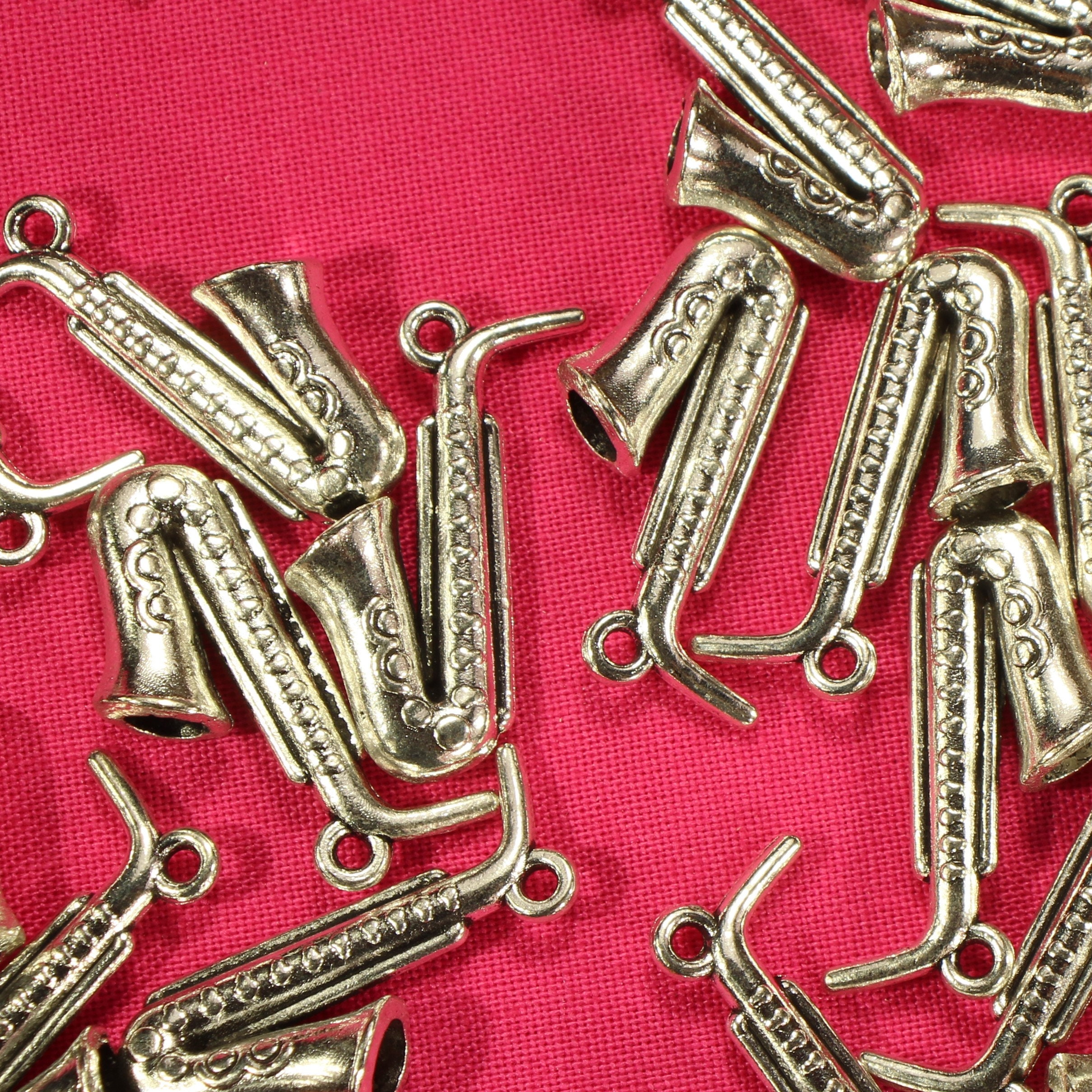 Saxophone 26mm Antique Silver Tone 3D Music Charms - 0588 - Etsy