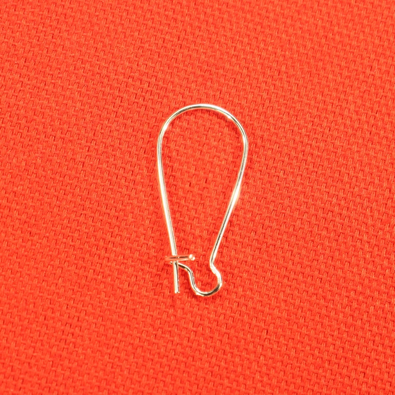 Kidney Ear Wire Hooks 24mm Silver Plated 21 Gauge Metal Alloy Earring ...