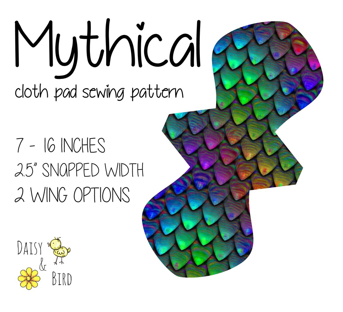 Cloth Pad Pattern Mythical 2.5 7 16 Full - Etsy