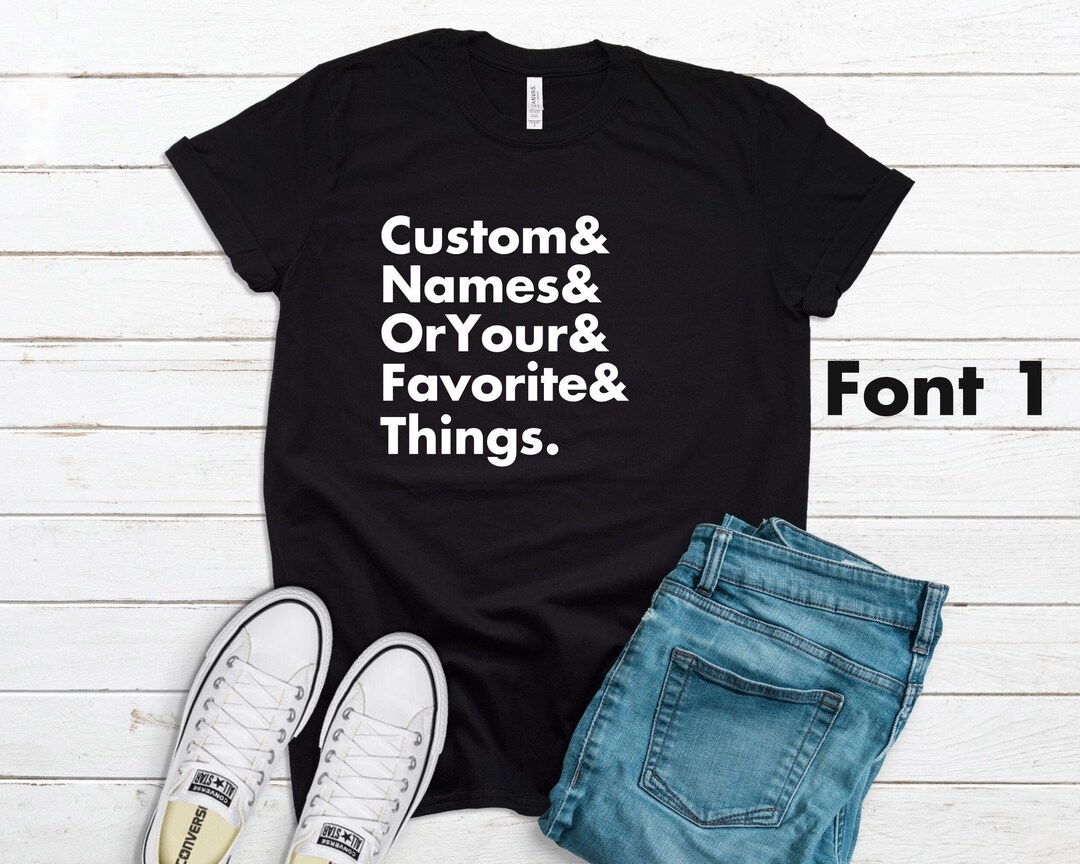 Custom List Shirt Personalized T Shirt Name List Shirt - Etsy