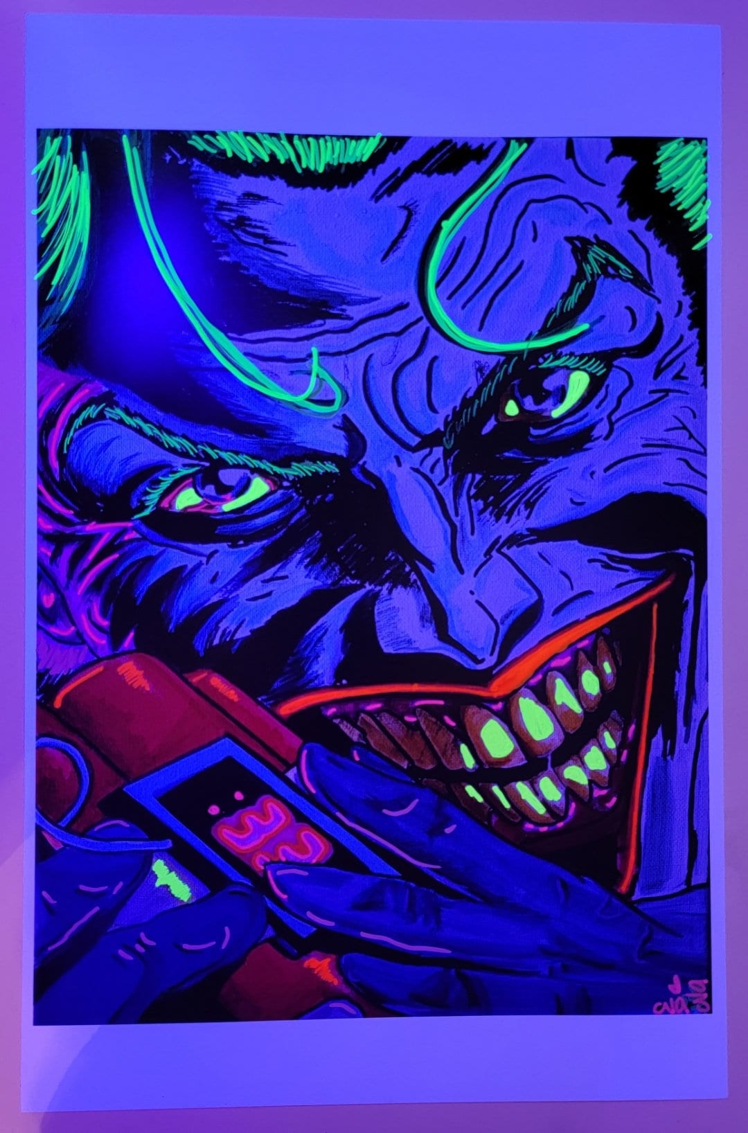 The Joker Blacklight Print, Poster, Artwork - Etsy