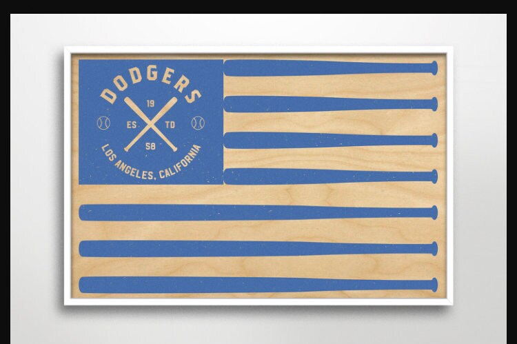 Dodger Baseball Wall Decor - Etsy