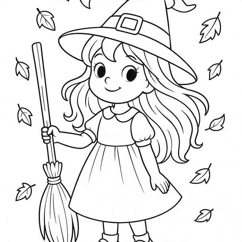 Fall Halloween Coloring Pages - Etsy