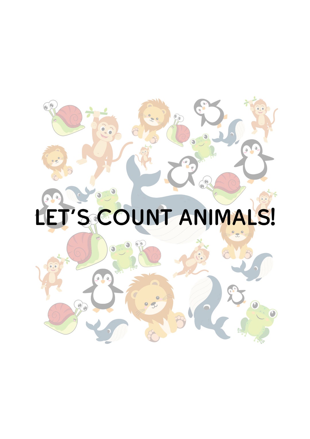 Animal Counting Math Worksheet Animals Animal Worksheet for Kids Learn ...