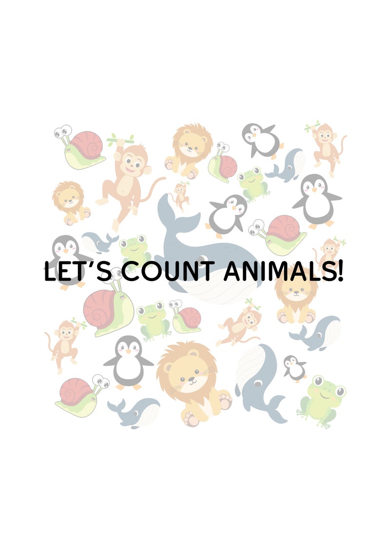 Animal Counting Math Worksheet Animals Animal Worksheet for Kids Learn ...