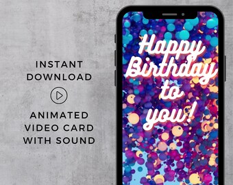 E Card Birthday Animated - Etsy