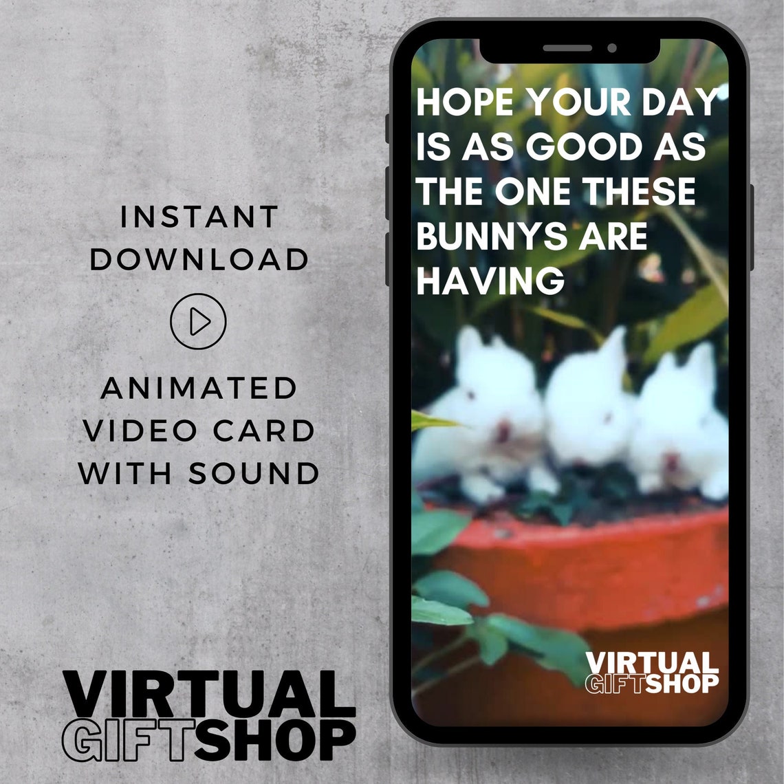 Have a Great Day With Bunnies Animated E-card With Sound - Etsy