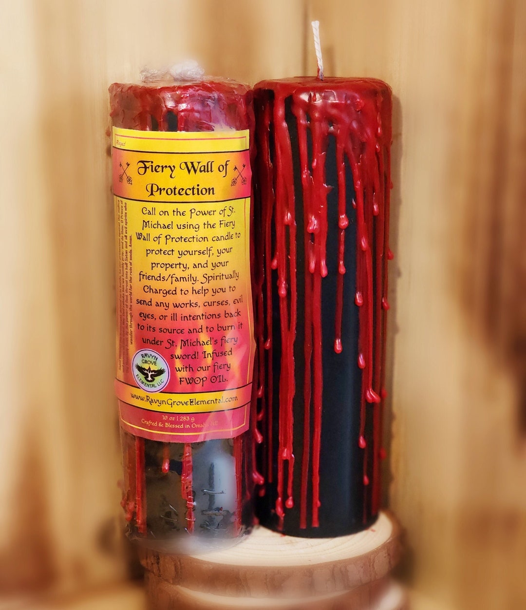 Fiery Wall of Protection FWOP Pillar Candle Infused With Our FWOP Oil ...