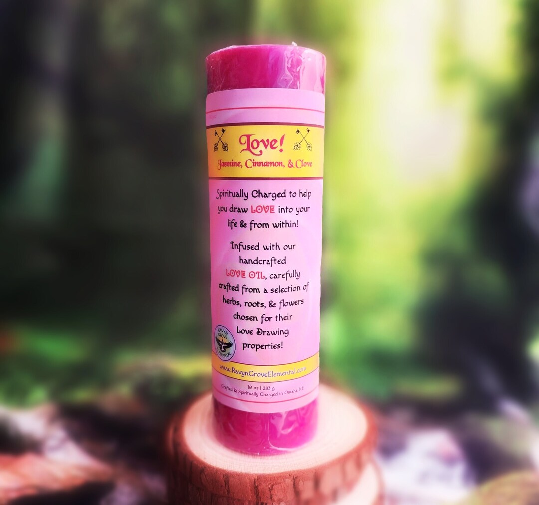 Love Pillar Candle Jasmine Cinnamon Clove - Infused With Our Love Oil ...