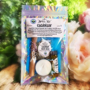 CLEANSIN’ Spiritually Charged Intention Ritual Spell Kit, Hoodoo Conjure Witch Manifest Law of ...