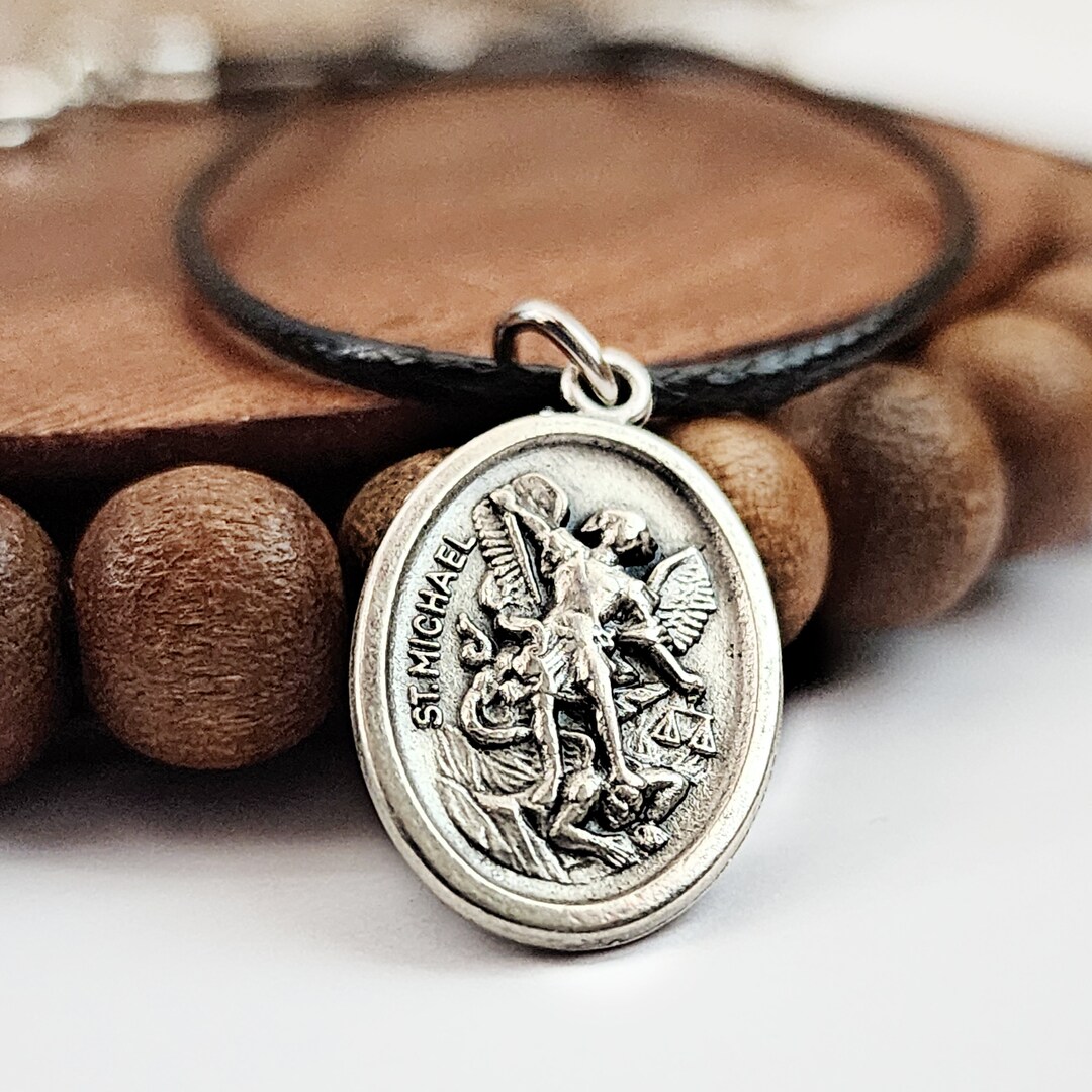 Saint Michael Archangel Medal Protection Charm Necklace. Hoodoo Conjure ...