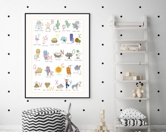 Bilingual Abc Poster | Etsy