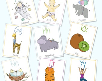 German Italian Bilingual ABC Flash Cards, Printable Games,educational ...