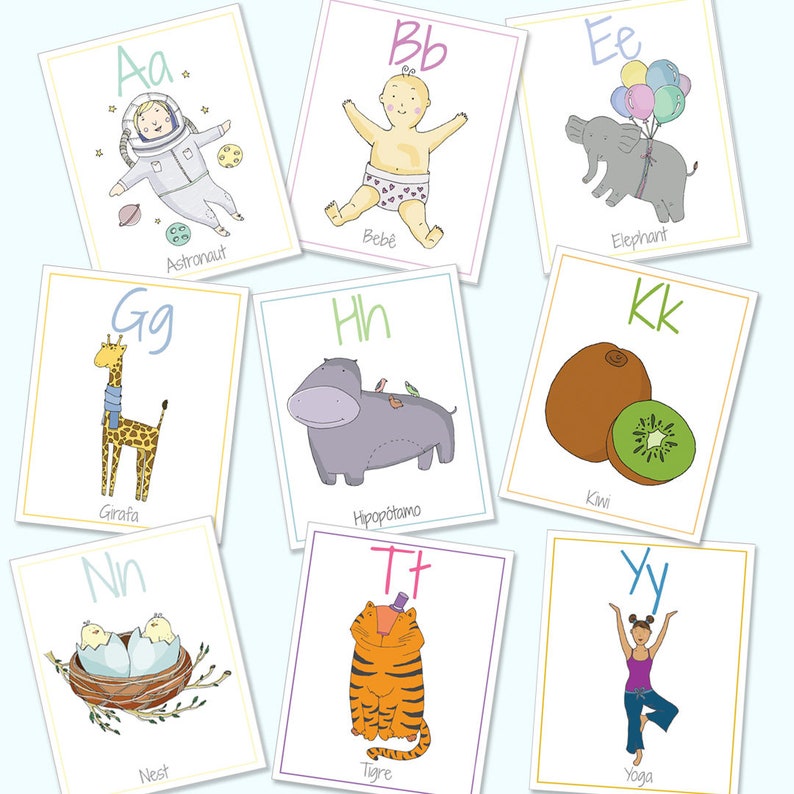 English Portuguese Bilingual ABC Flash Cards, Printable Games ...